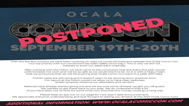 Ocala Comic Con 2020 Cancellation – Florida Geek Scene